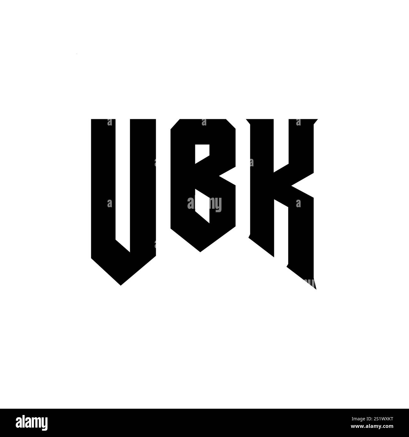 UBK letter logo design for technology company. UBK logo design black ...