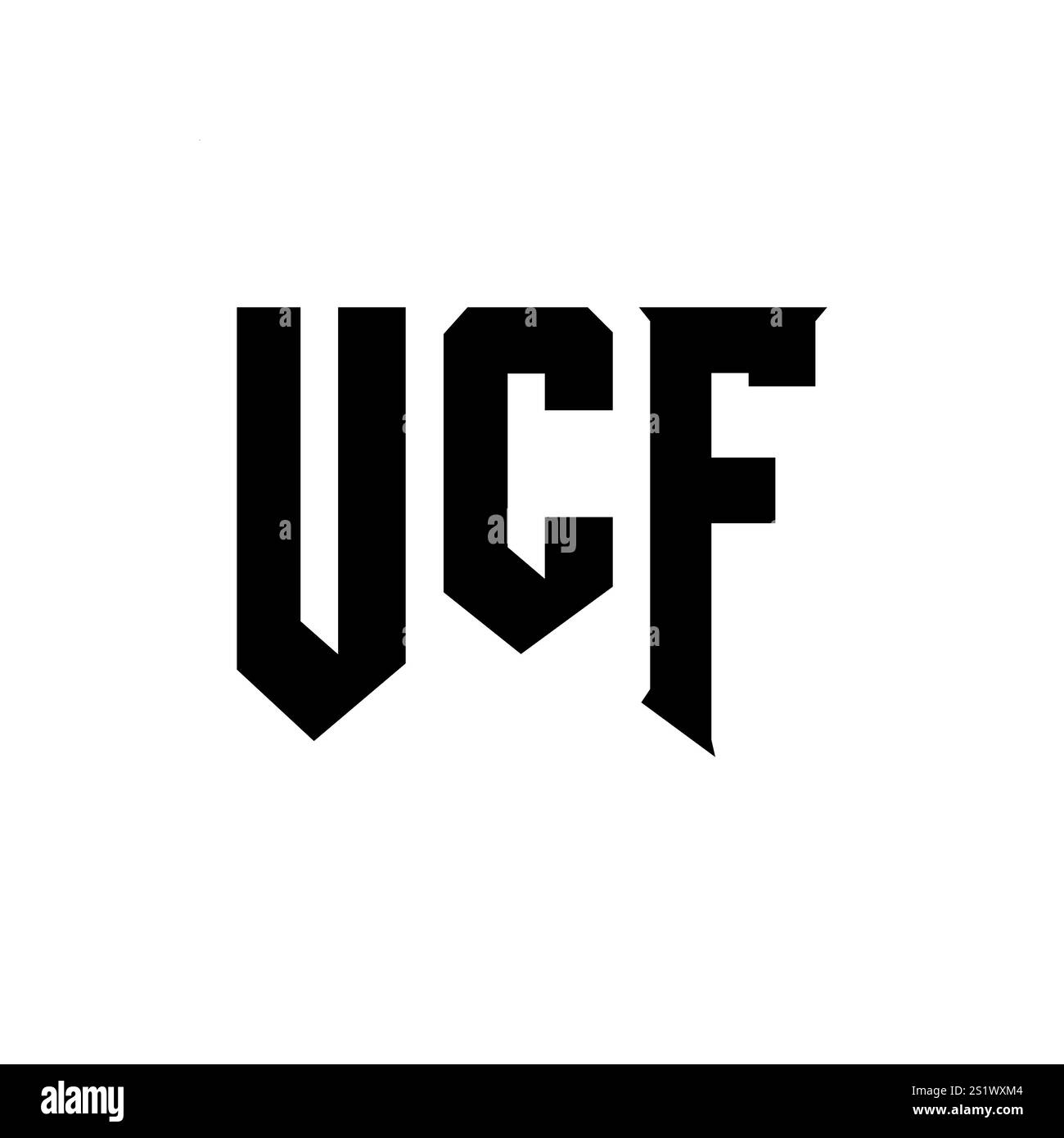 UCF letter logo design for technology company. UCF logo design black ...