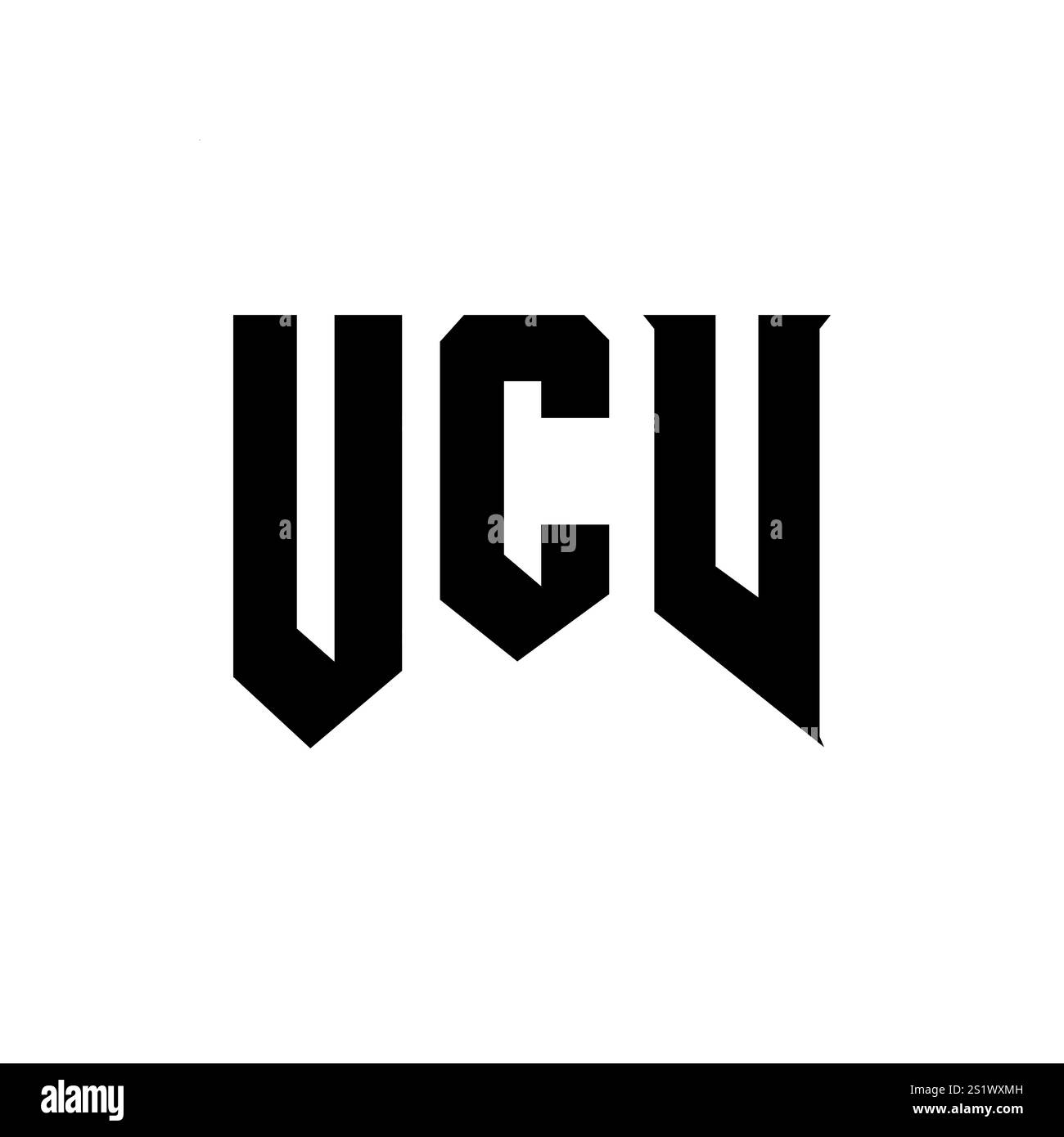 UCV letter logo design for technology company. UCV logo design black ...
