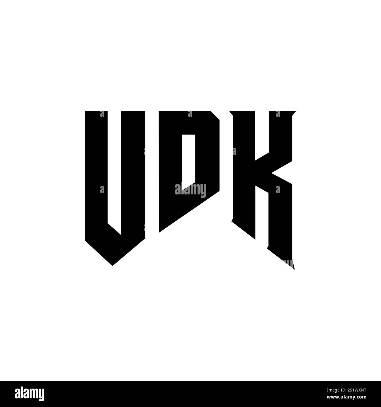 UDK letter logo design for technology company. UDK logo design black and white color combination ...