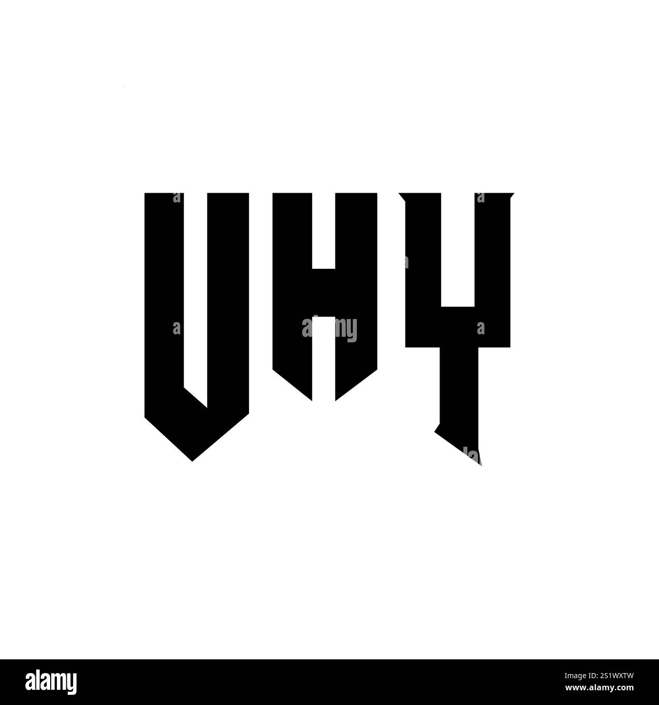 UHY letter logo design for technology company. UHY logo design black ...