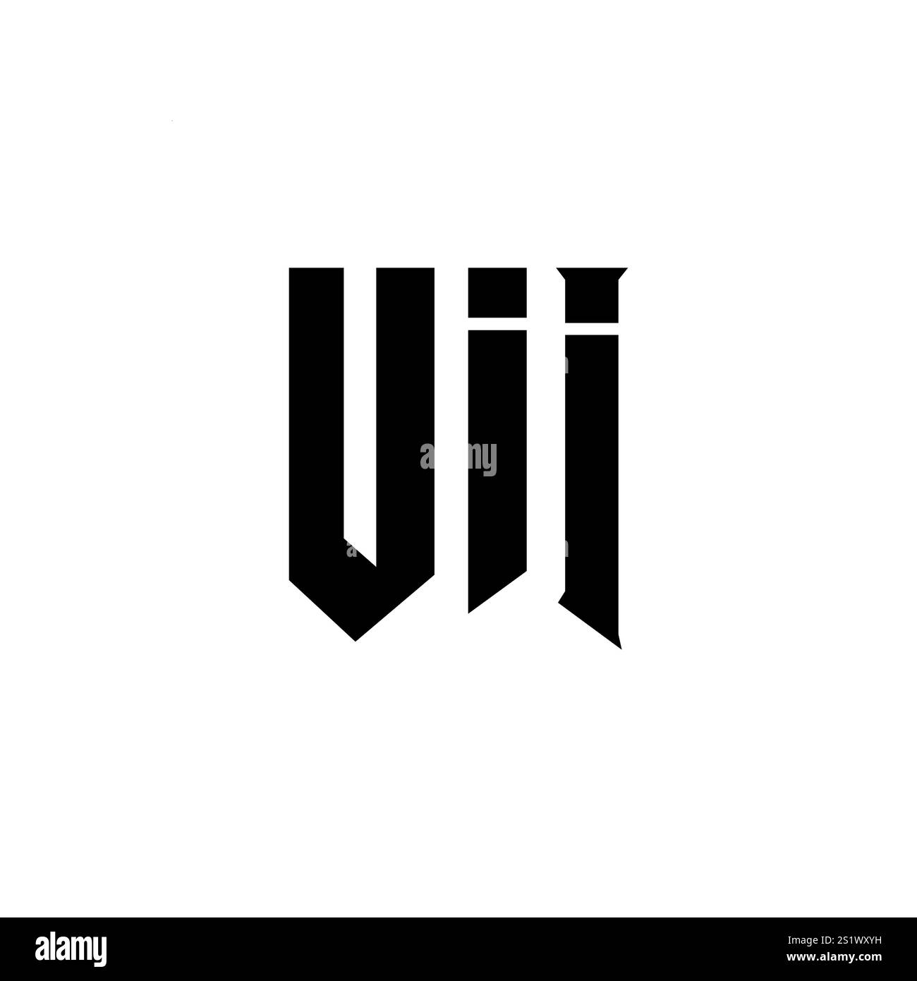 UII letter logo design for technology company. UII logo design black ...