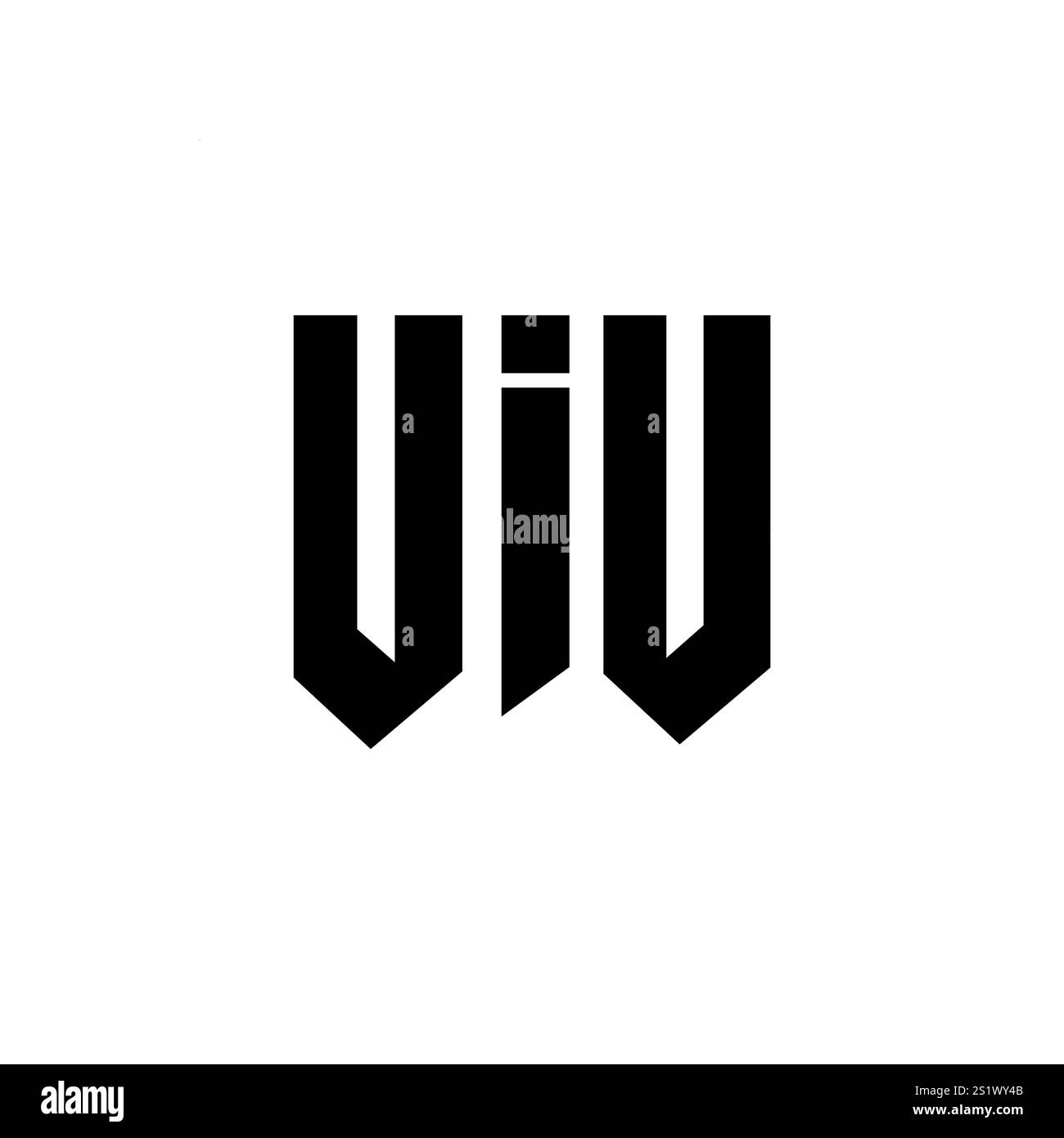 Uiu logo design Black and White Stock Photos & Images - Alamy