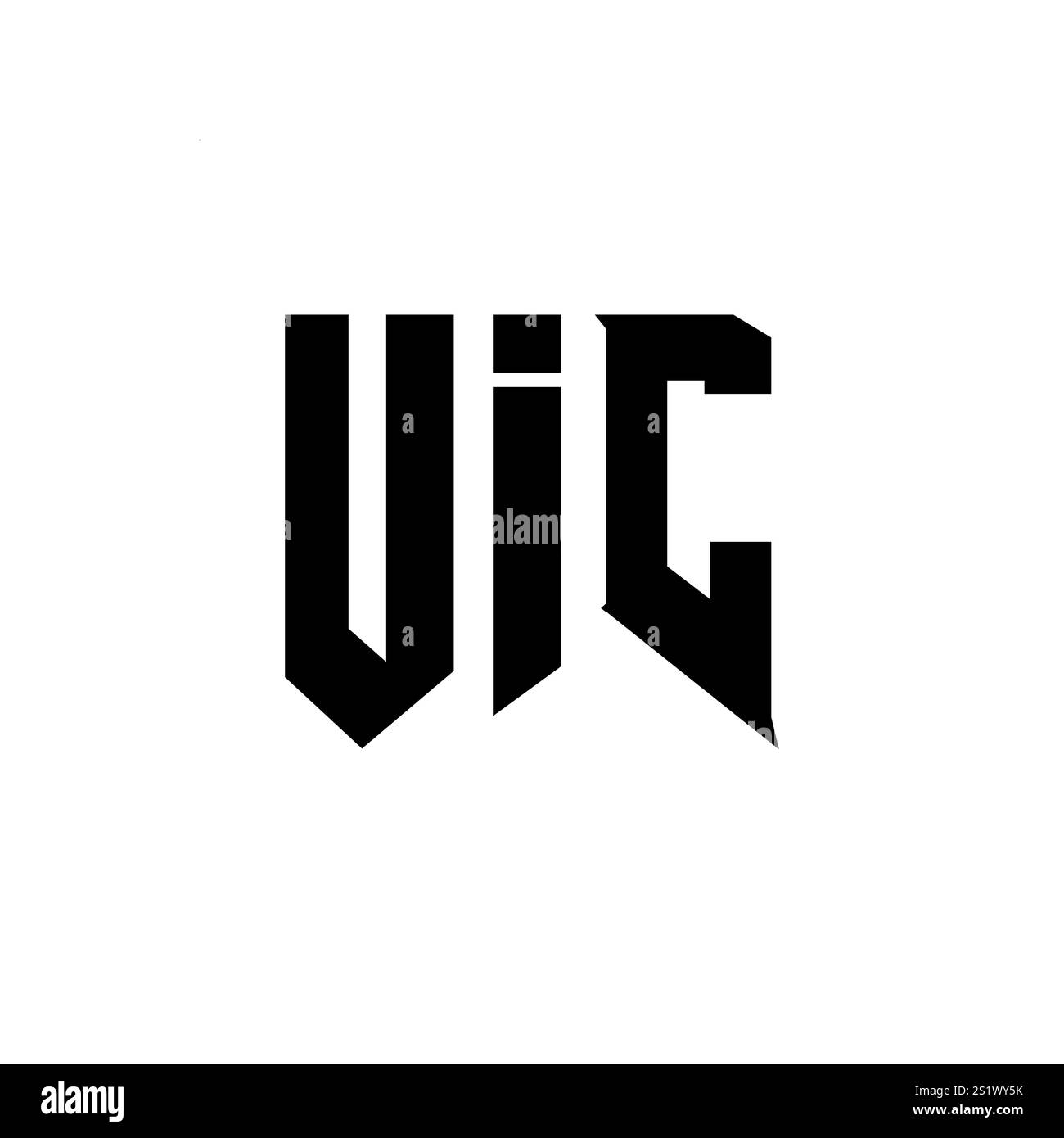 UIC letter logo design for technology company. UIC logo design black ...