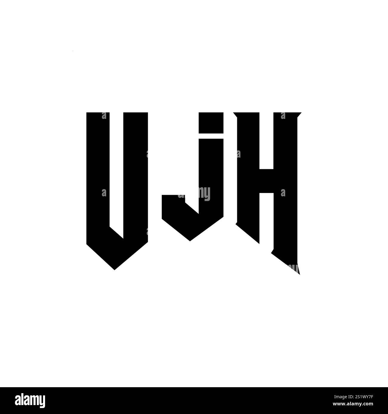 Ujh logo design hi-res stock photography and images - Alamy