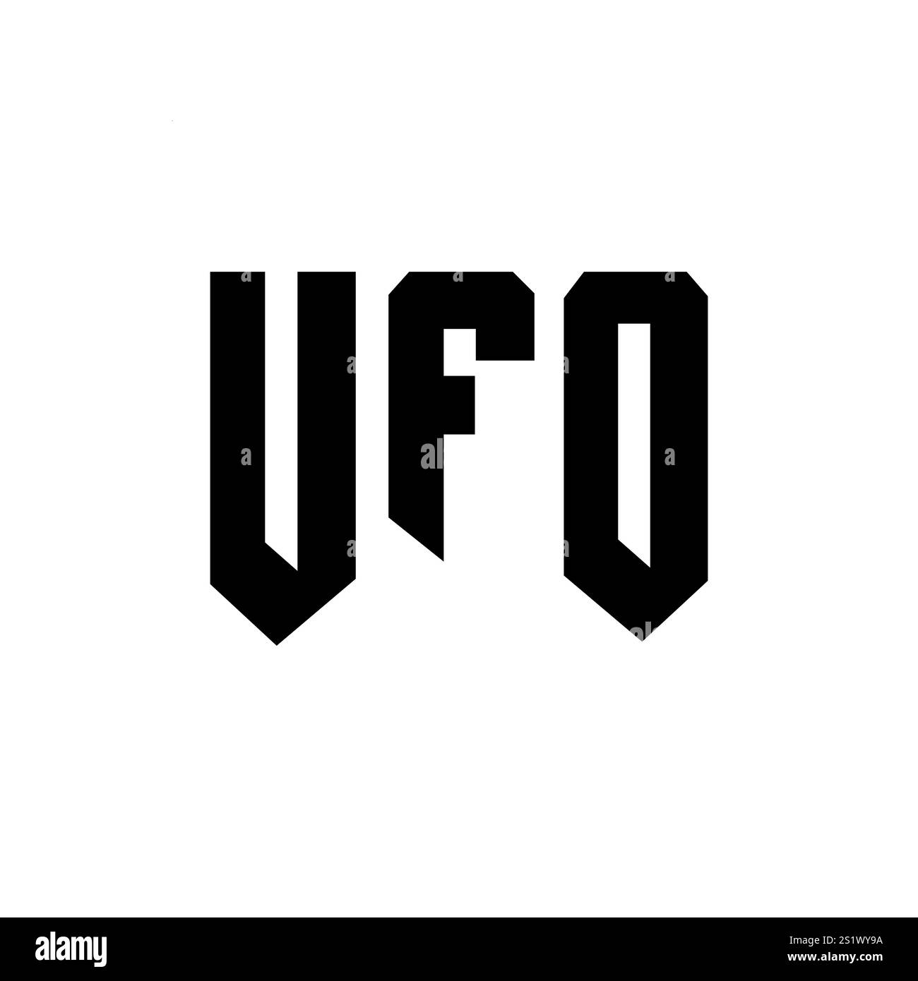 UFO letter logo design for technology company. UFO logo design black ...