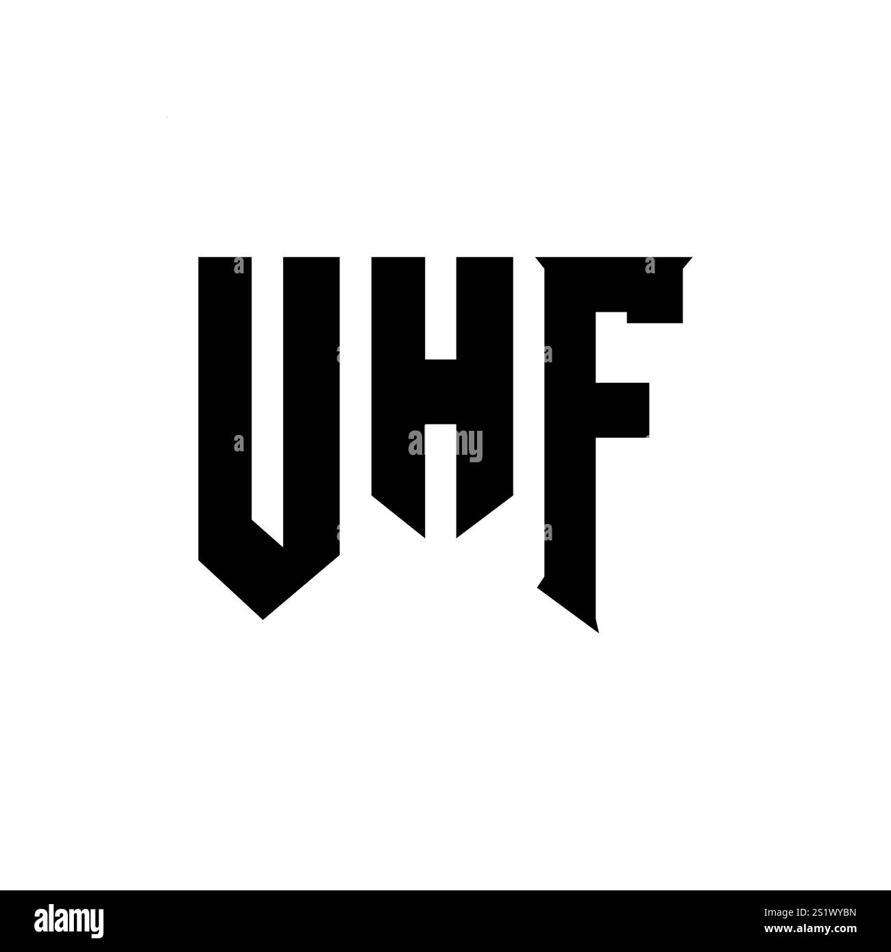 UHF letter logo design for technology company. UHF logo design black ...