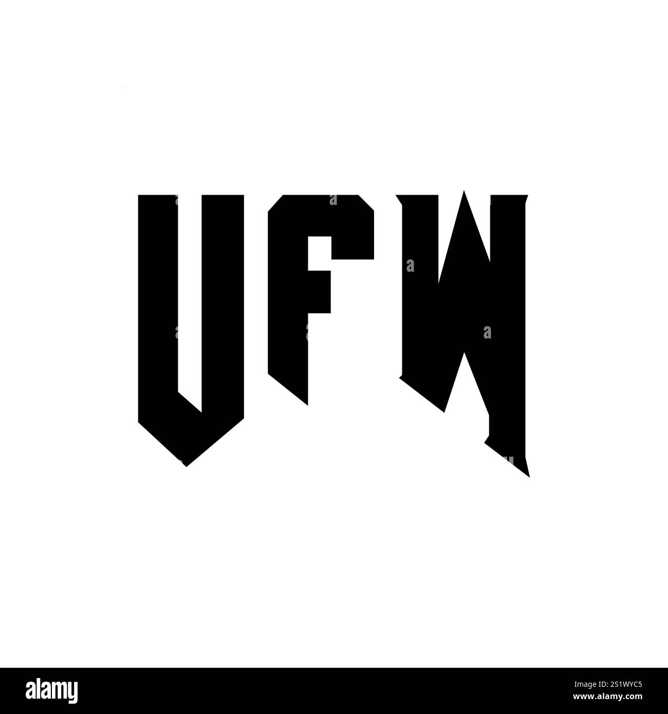 UFW letter logo design for technology company. UFW logo design black ...