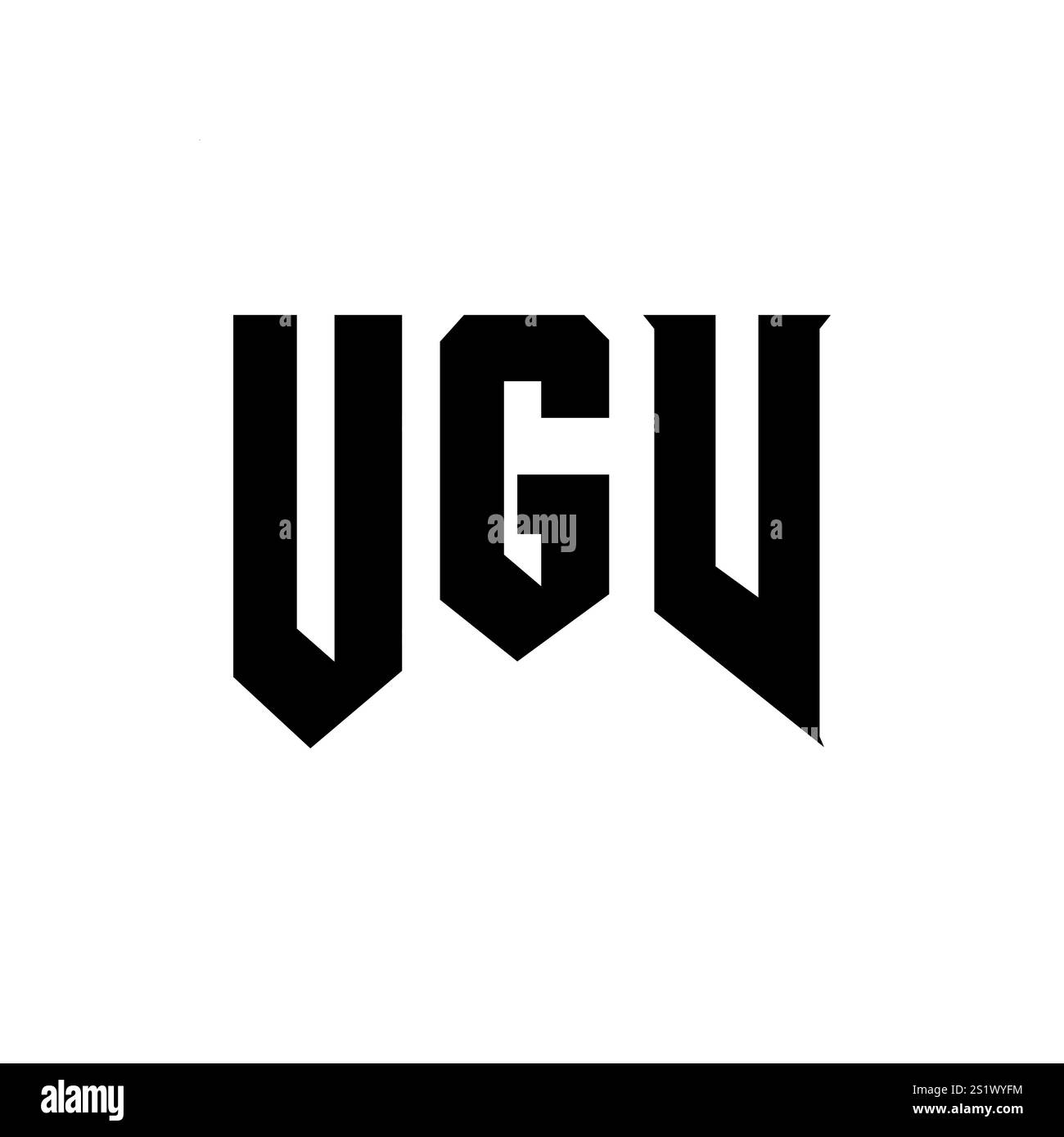 UGV letter logo design for technology company. UGV logo design black ...