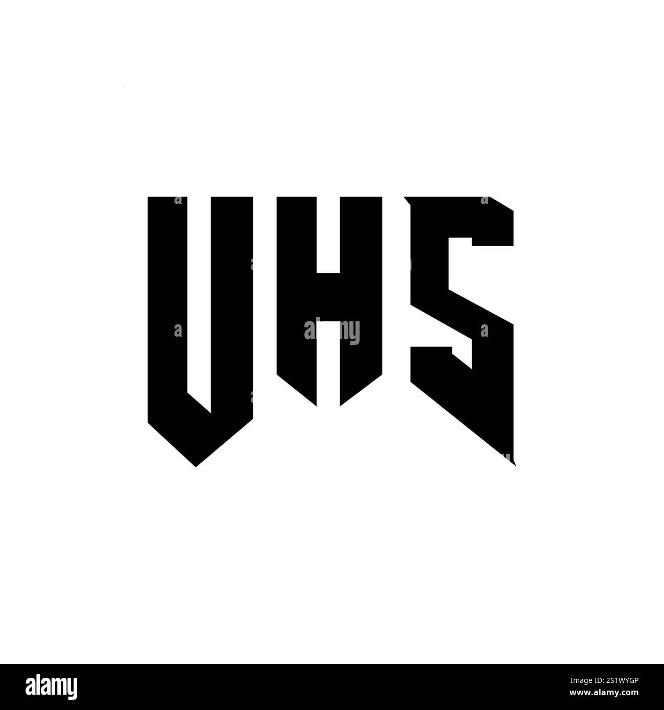 UHS letter logo design for technology company. UHS logo design black ...