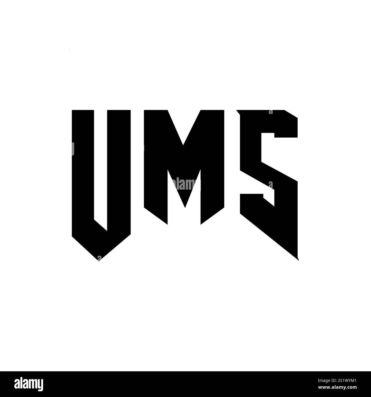 UMS letter logo design for technology company. UMS logo design black ...
