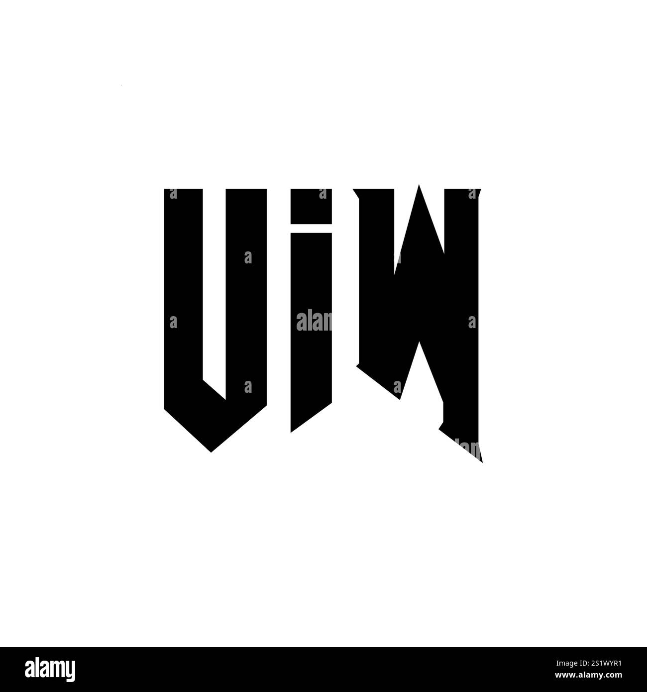UIW letter logo design for technology company. UIW logo design black ...