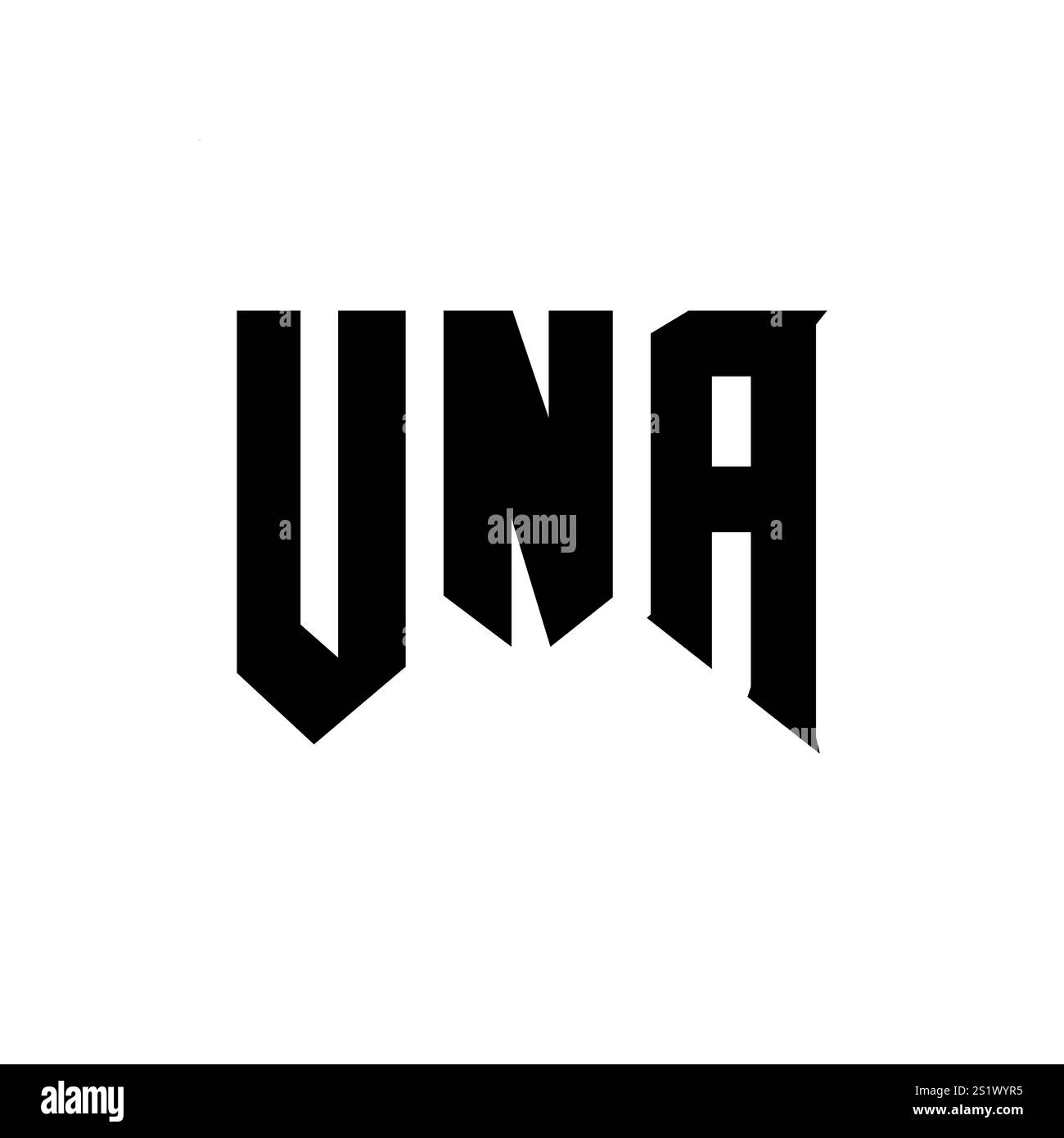 UNA letter logo design for technology company. UNA logo design black ...