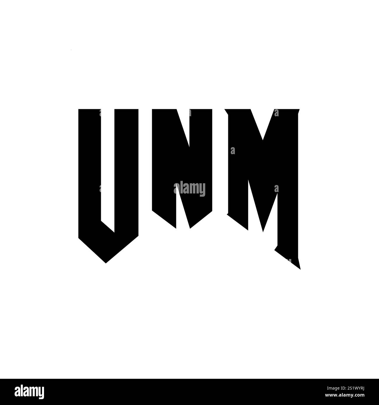 UNM letter logo design for technology company. UNM logo design black ...