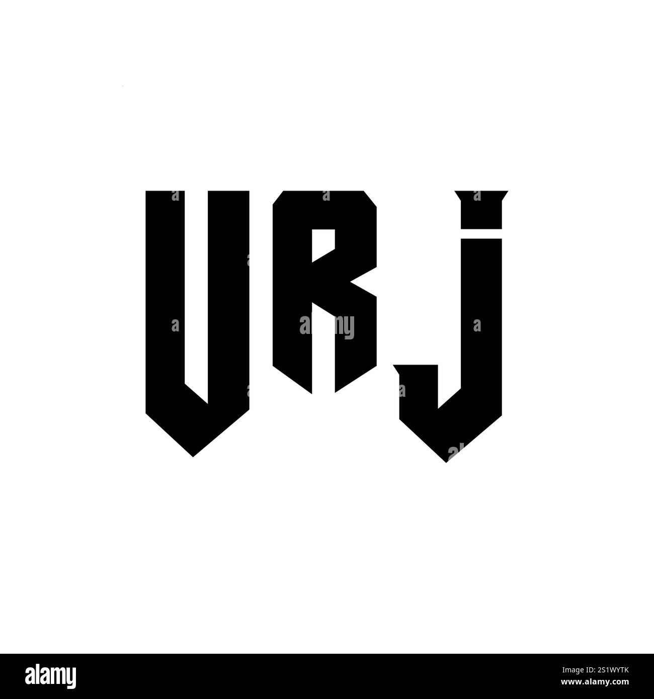 URJ letter logo design for technology company. URJ logo design black ...