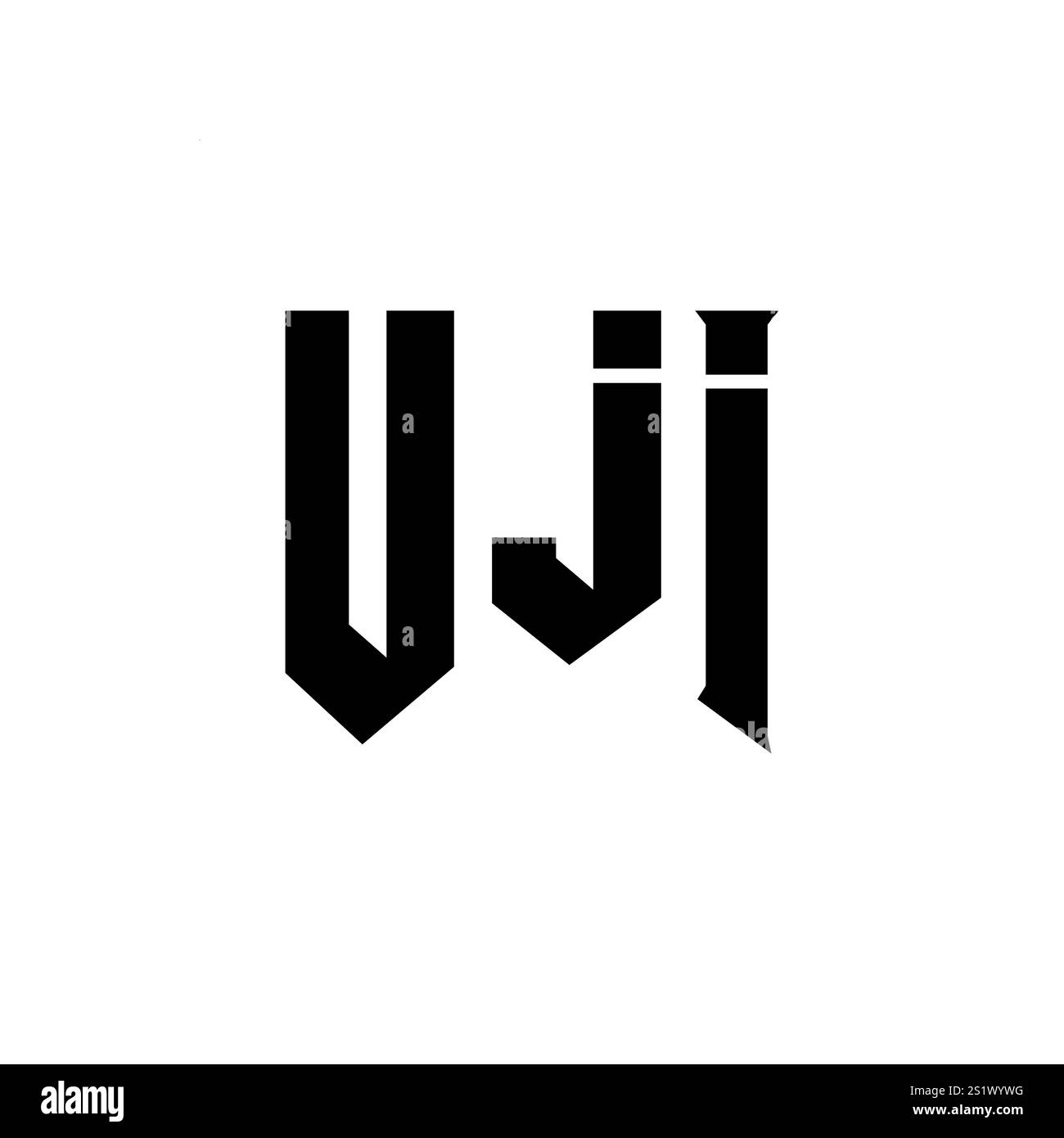 UJI letter logo design for technology company. UJI logo design black ...