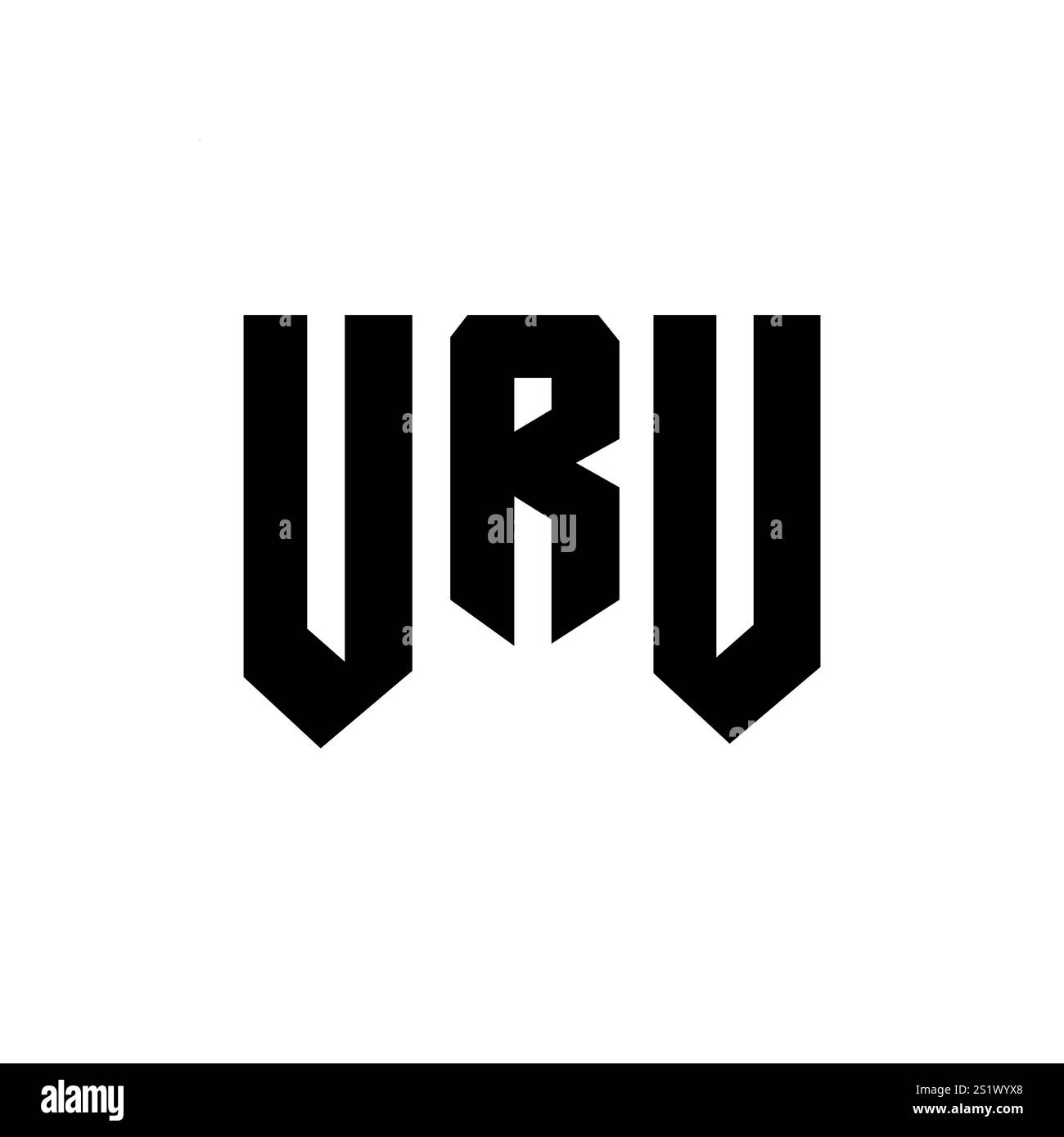 URU letter logo design for technology company. URU logo design black ...