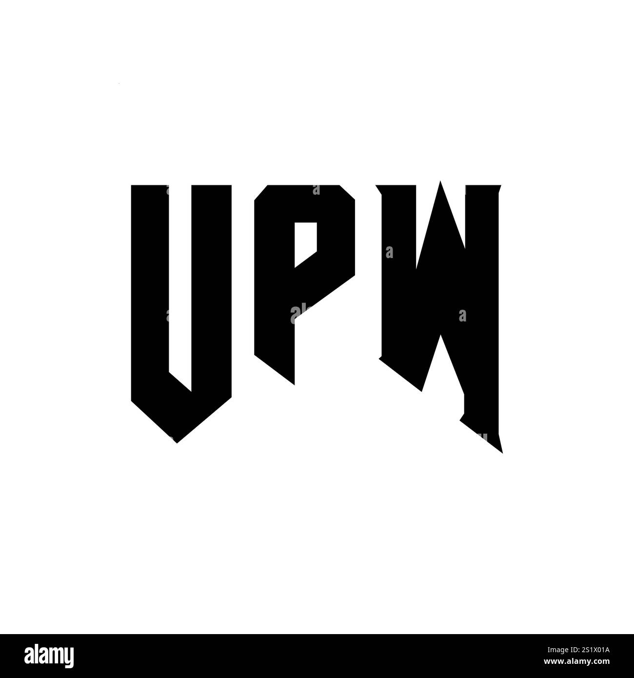 Upw logo design Black and White Stock Photos & Images - Alamy