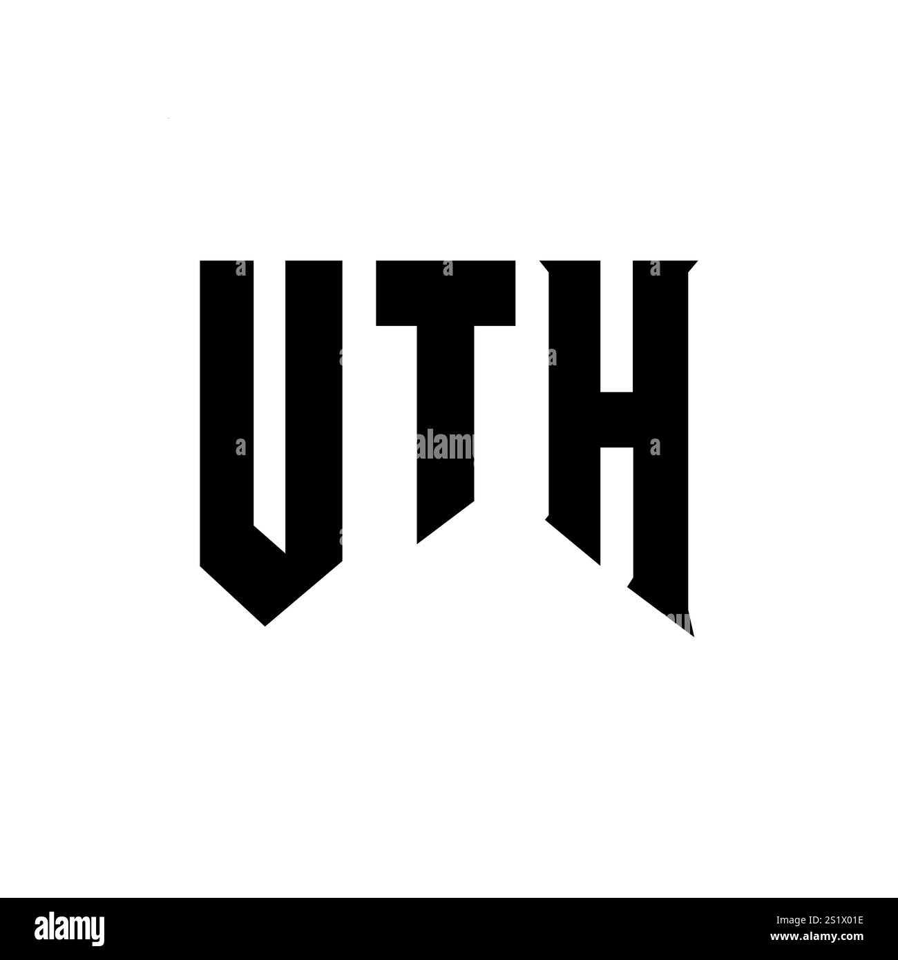 UTH letter logo design for technology company. UTH logo design black ...