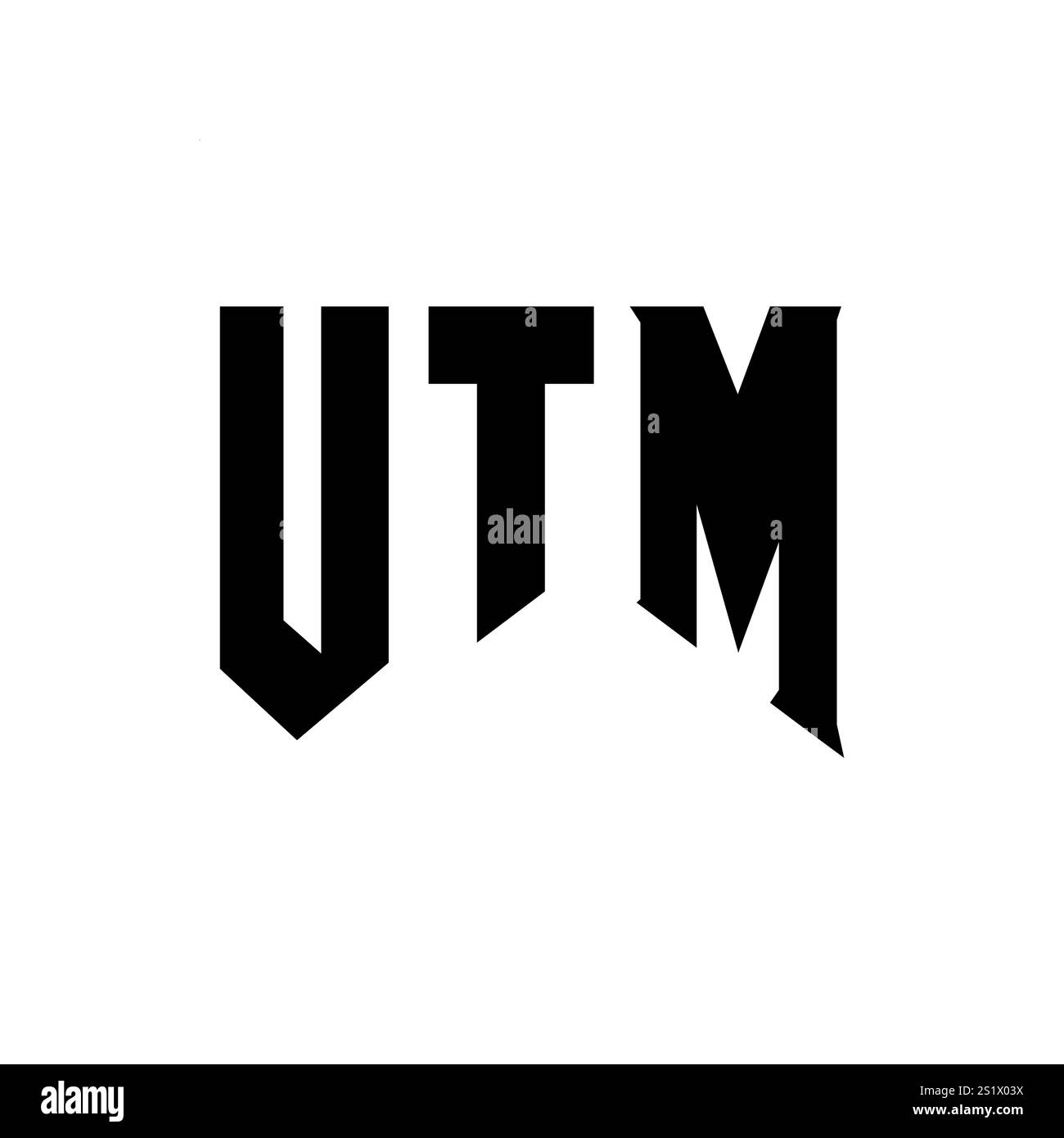 UTM letter logo design for technology company. UTM logo design black ...