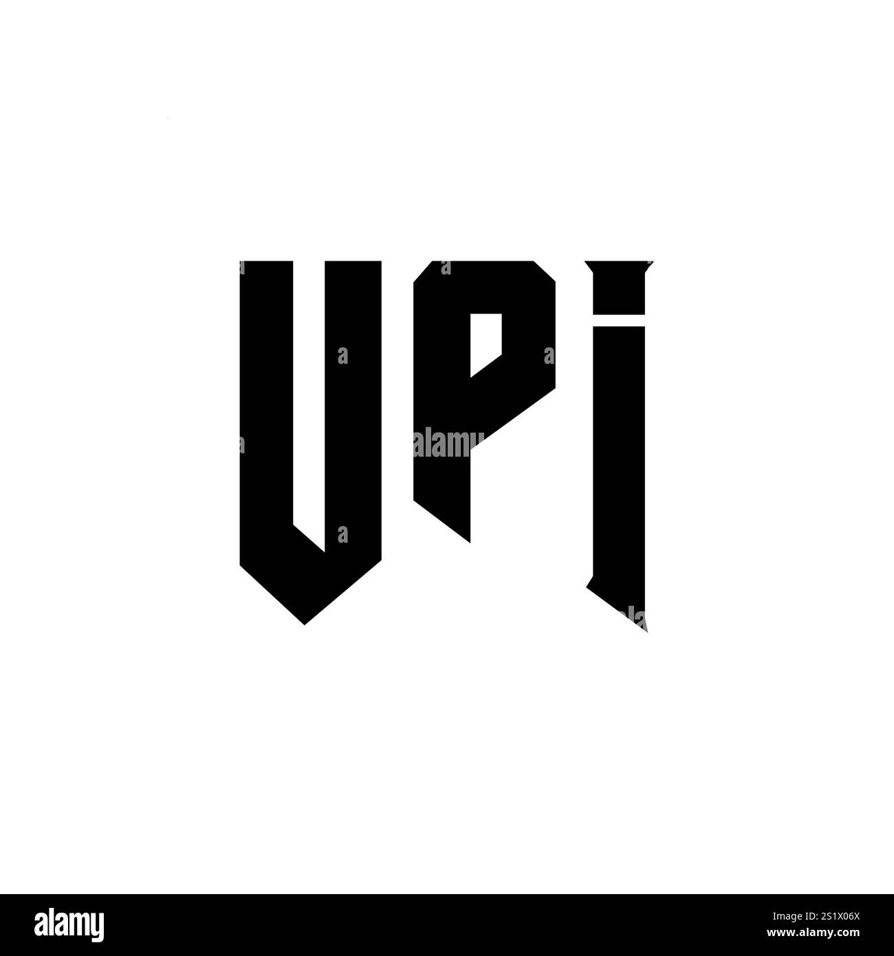 UPI letter logo design for technology company. UPI logo design black ...