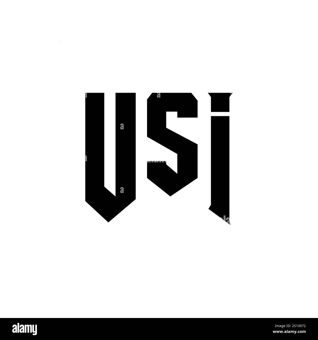USI letter logo design for technology company. USI logo design black ...