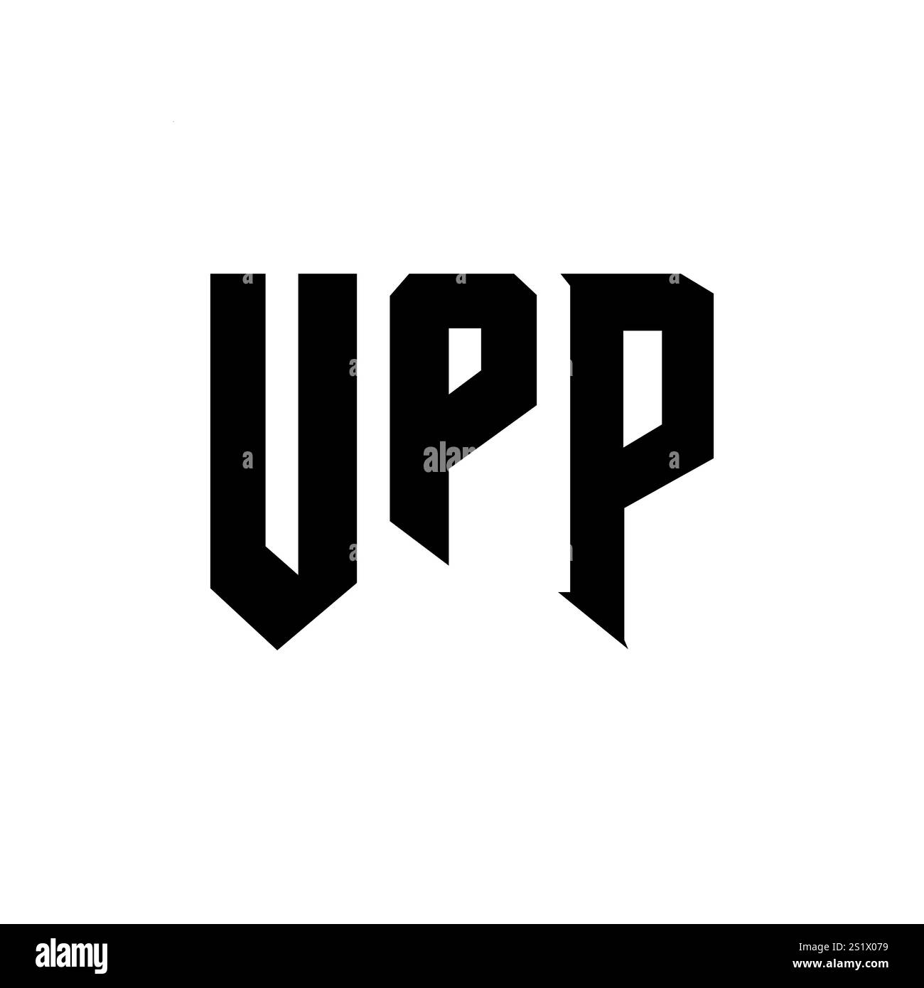 UPP letter logo design for technology company. UPP logo design black ...