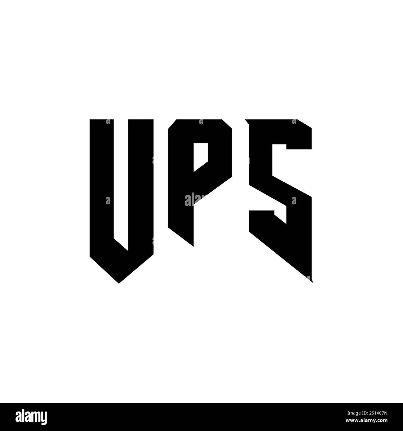 UPS letter logo design for technology company. UPS logo design black ...
