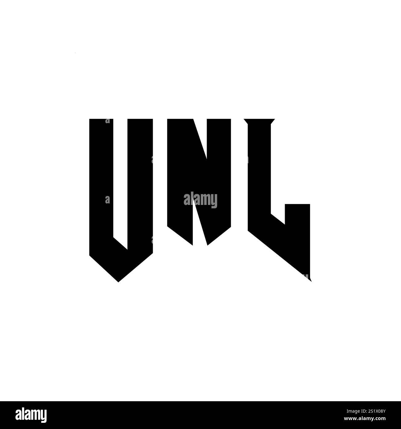 UNL letter logo design for technology company. UNL logo design black ...