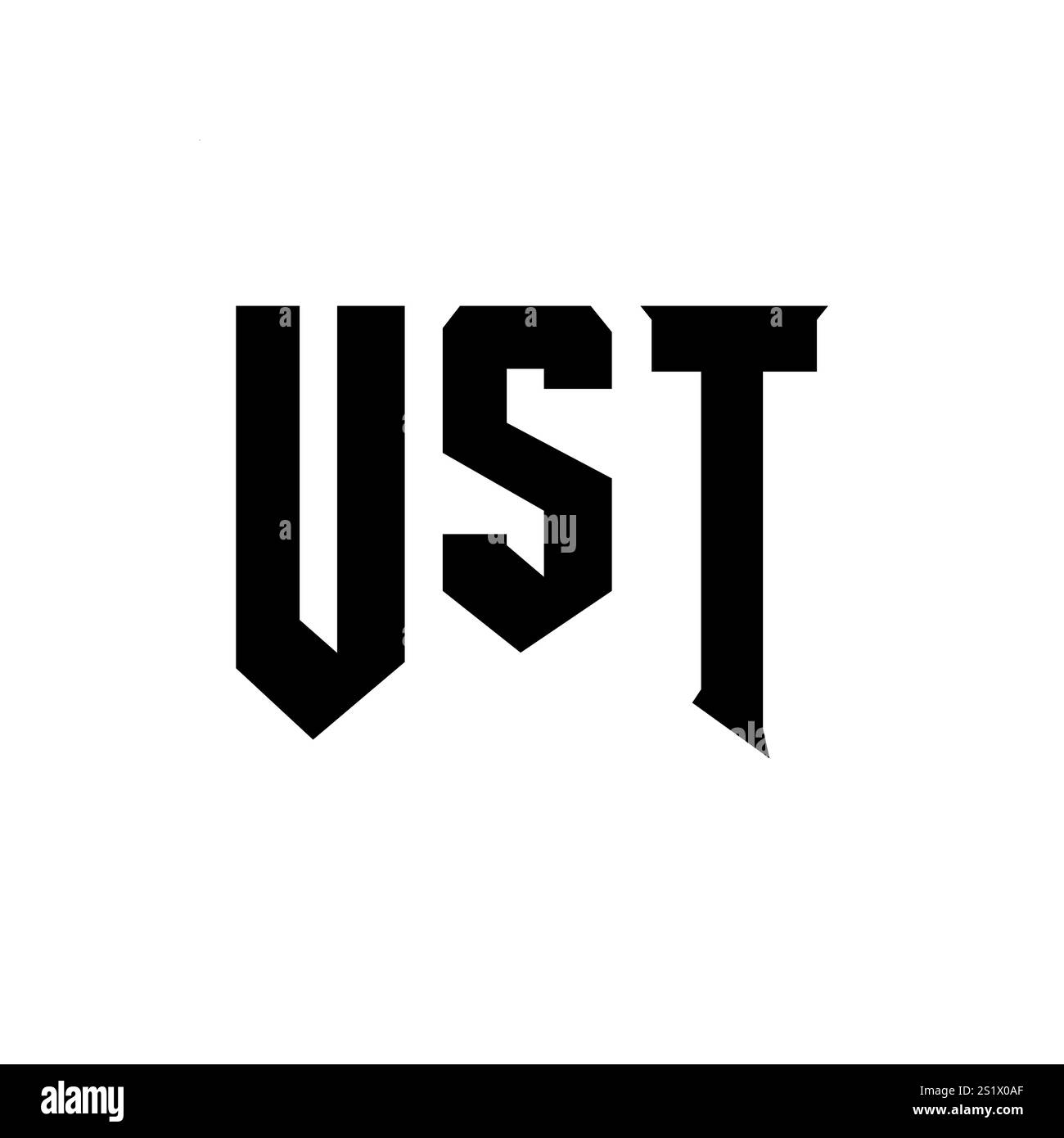 UST letter logo design for technology company. UST logo design black ...