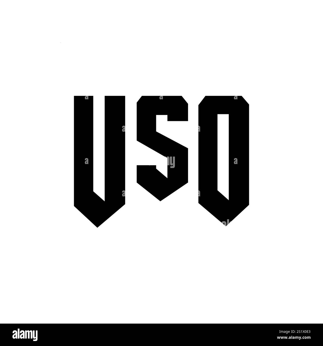 USO letter logo design for technology company. USO logo design black ...