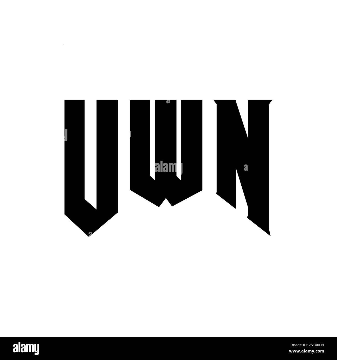UWN letter logo design for technology company. UWN logo design black ...
