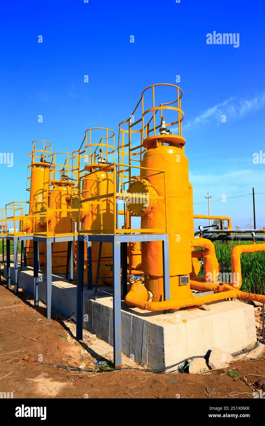 Pipeline valves and industrial equipment Stock Photo - Alamy