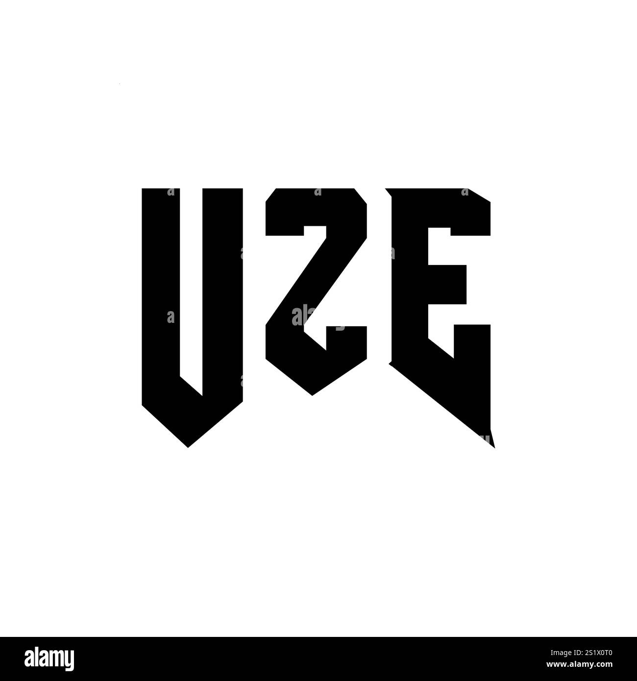UZE letter logo design for technology company. UZE logo design black ...