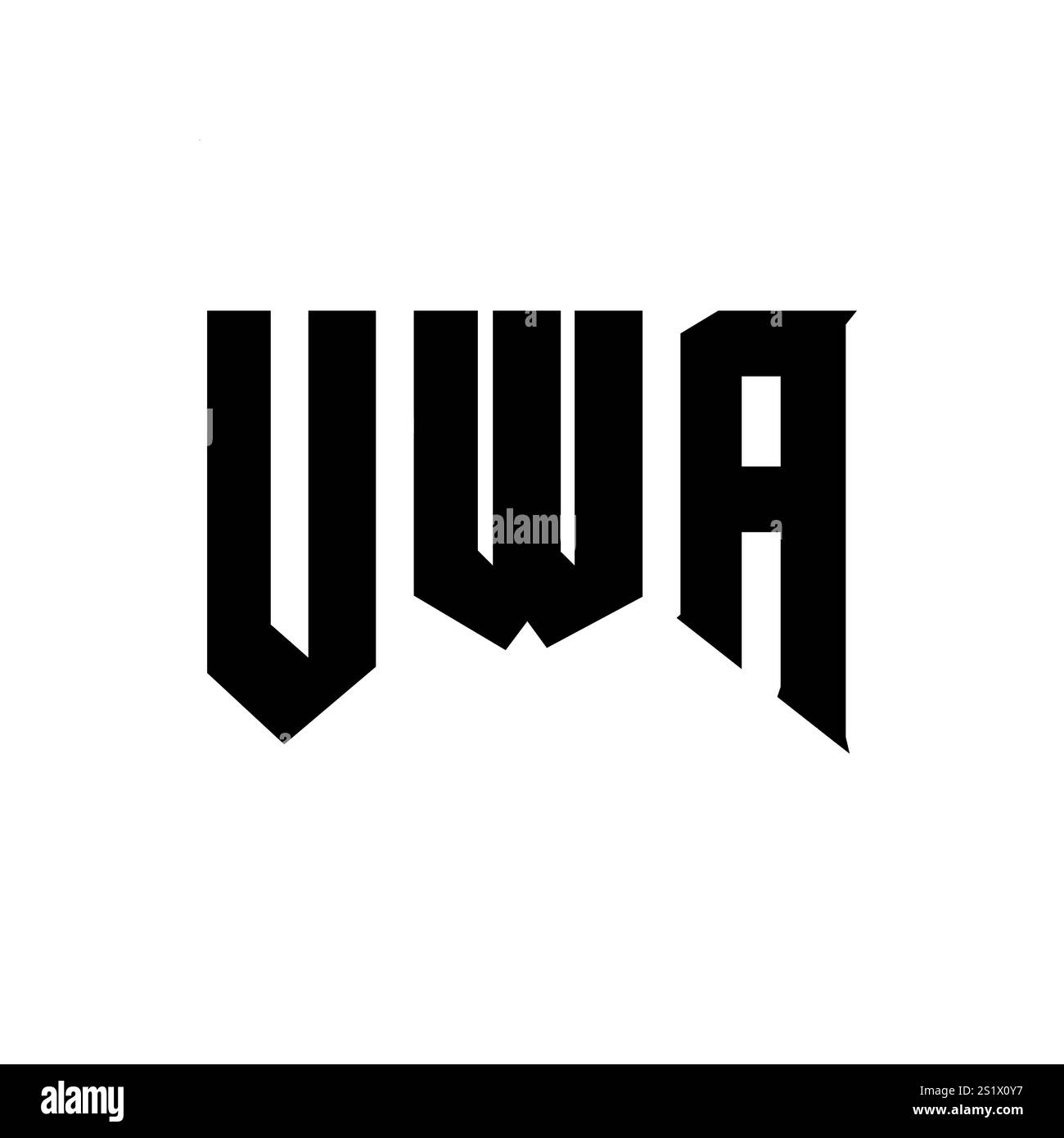 UWA letter logo design for technology company. UWA logo design black ...