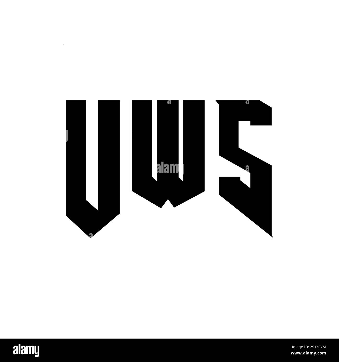 UWS letter logo design for technology company. UWS logo design black ...