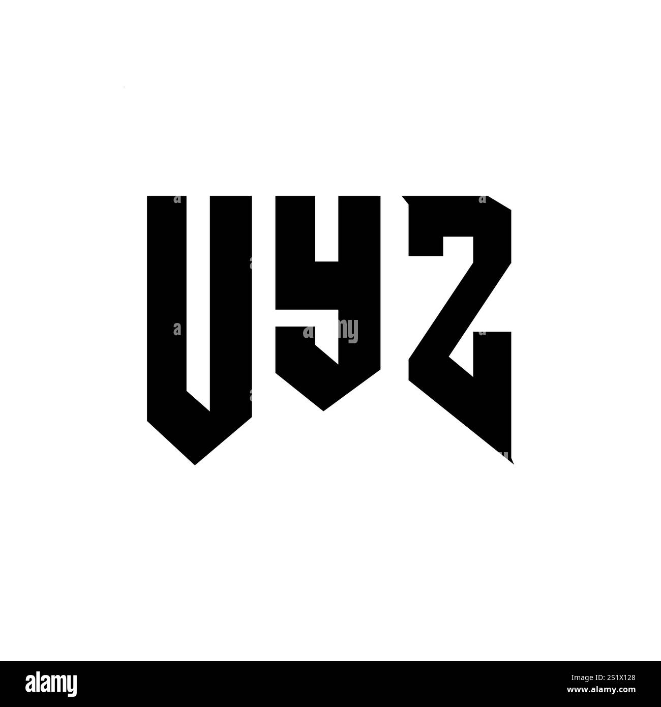 UYZ letter logo design for technology company. UYZ logo design black ...