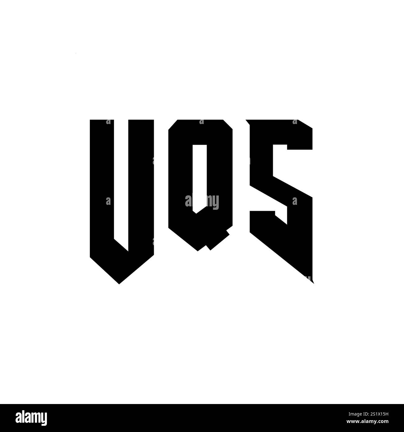 UQS letter logo design for technology company. UQS logo design black ...