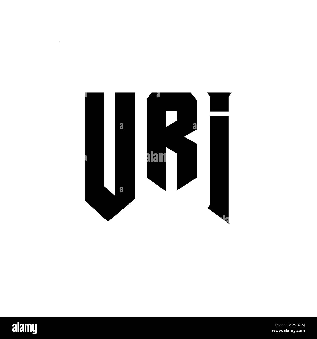 URI letter logo design for technology company. URI logo design black ...