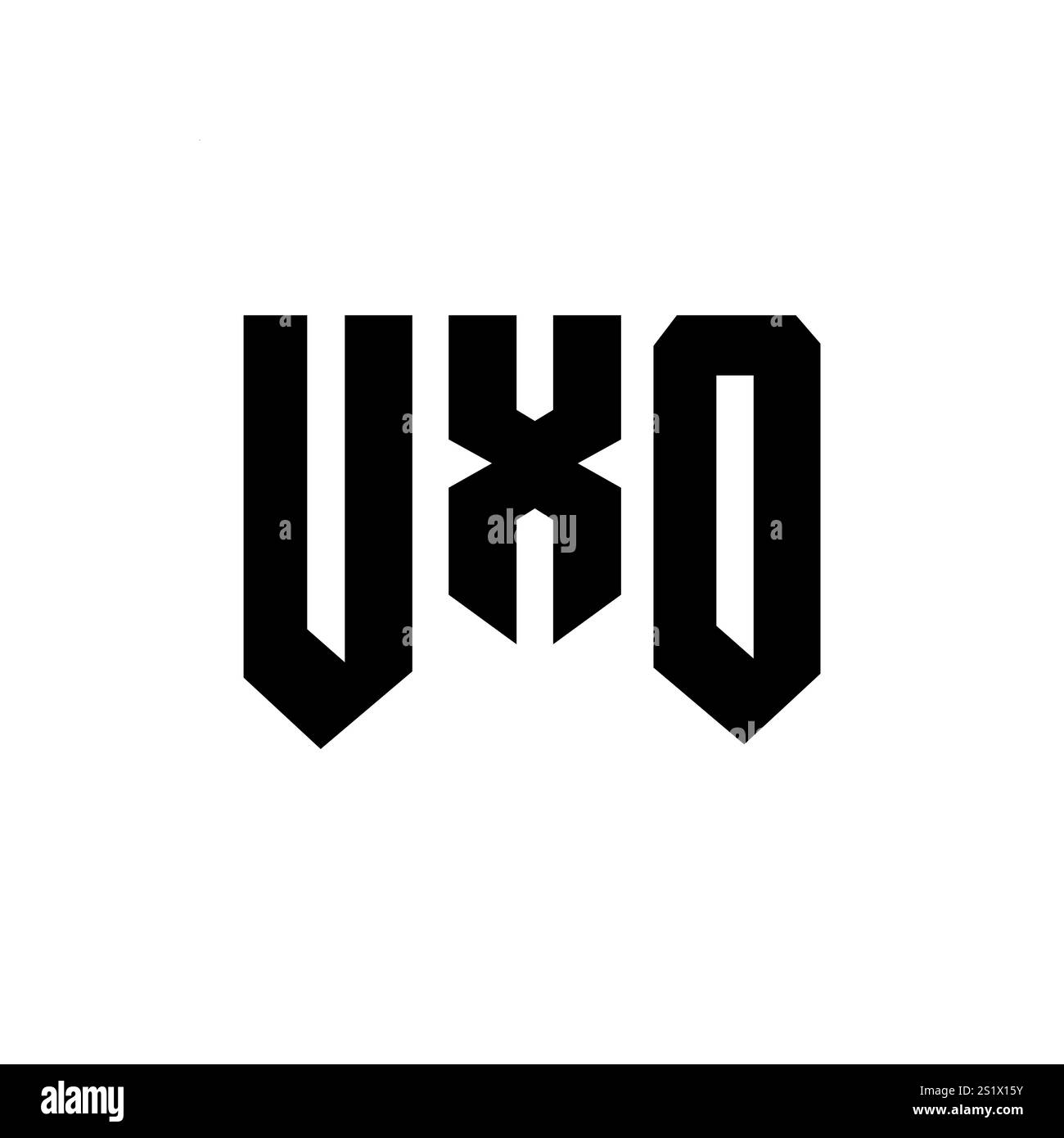 UXO letter logo design for technology company. UXO logo design black ...