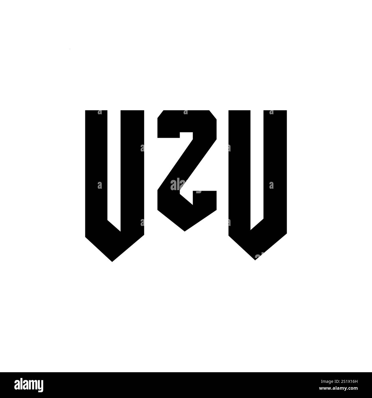 UZU letter logo design for technology company. UZU logo design black ...