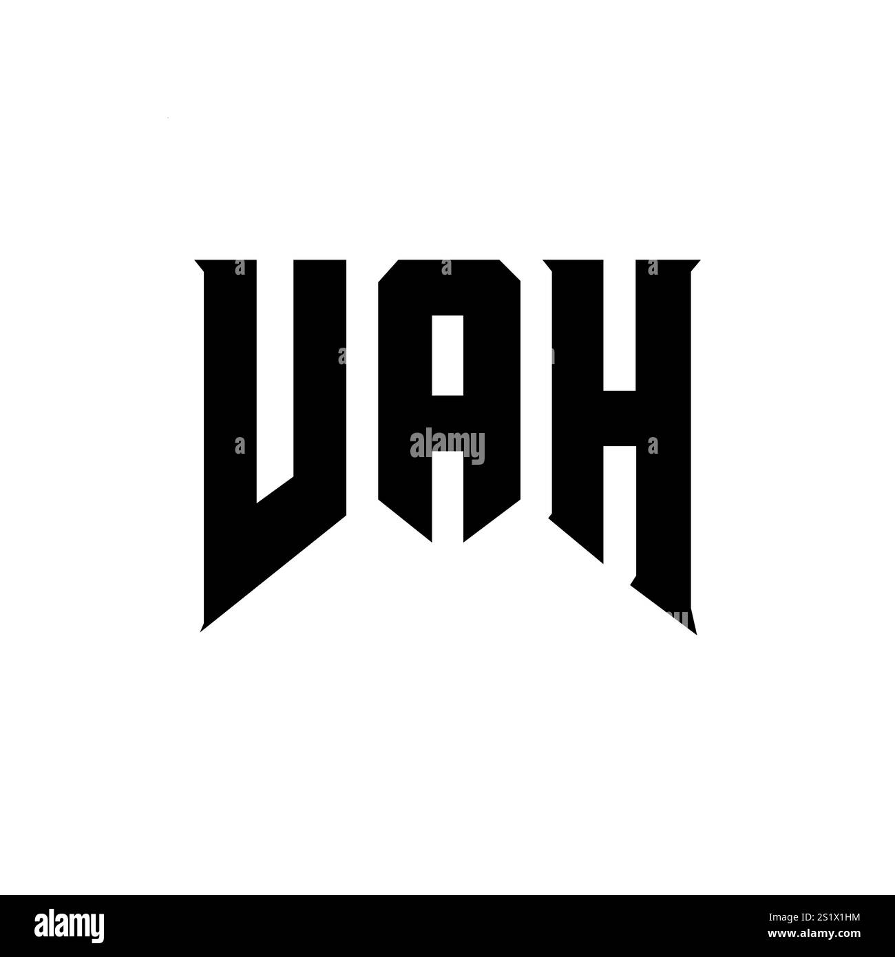 VAH letter logo design for technology company. VAH logo design black ...