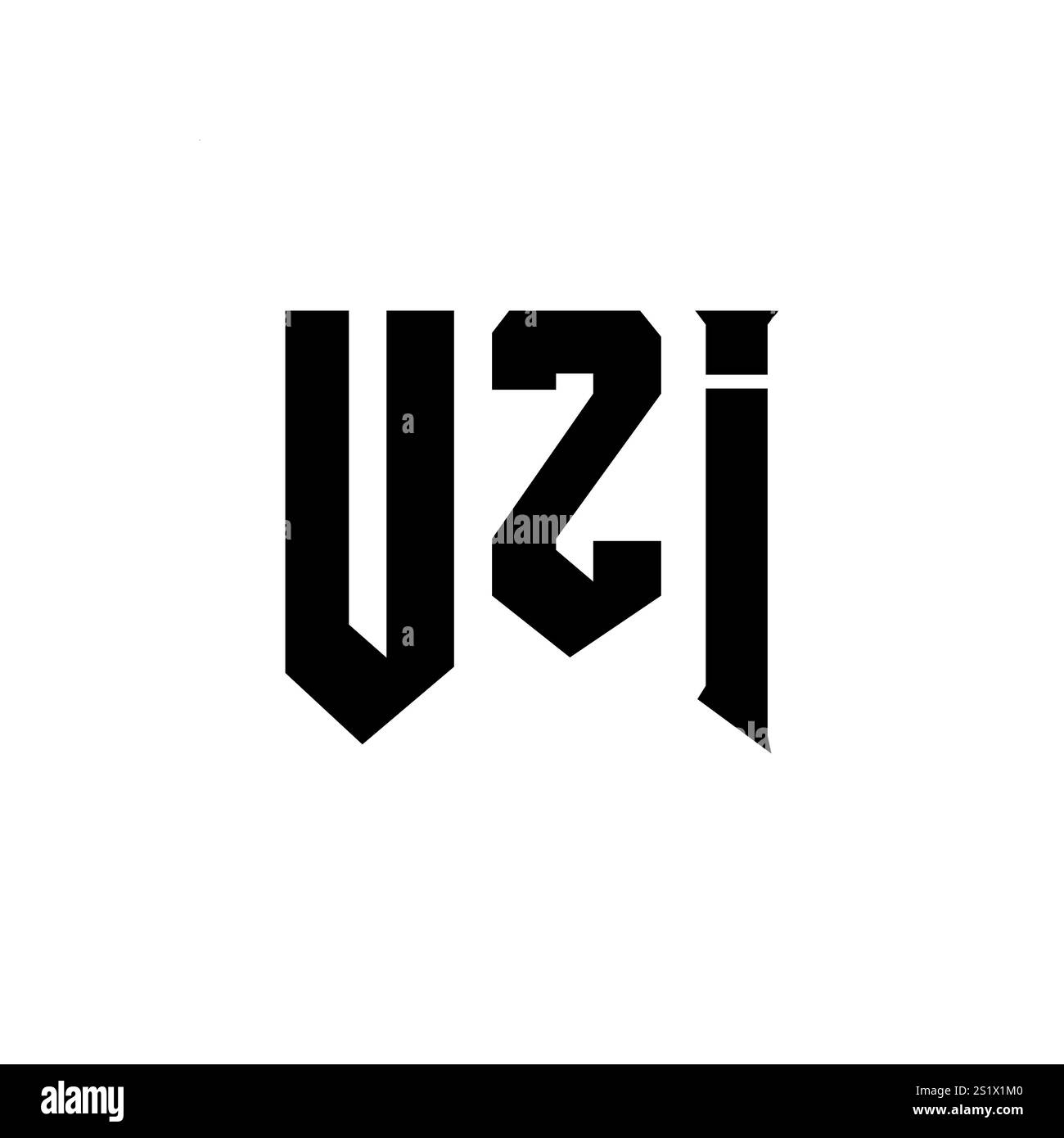 UZI letter logo design for technology company. UZI logo design black ...