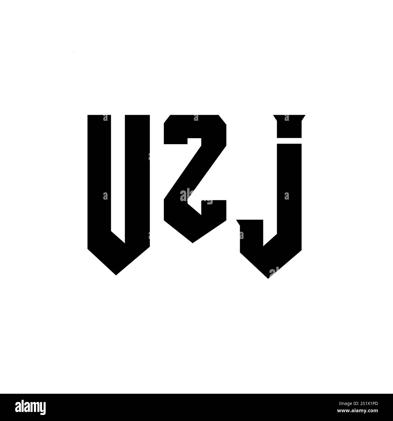 Uzj logo design Stock Vector Images - Alamy