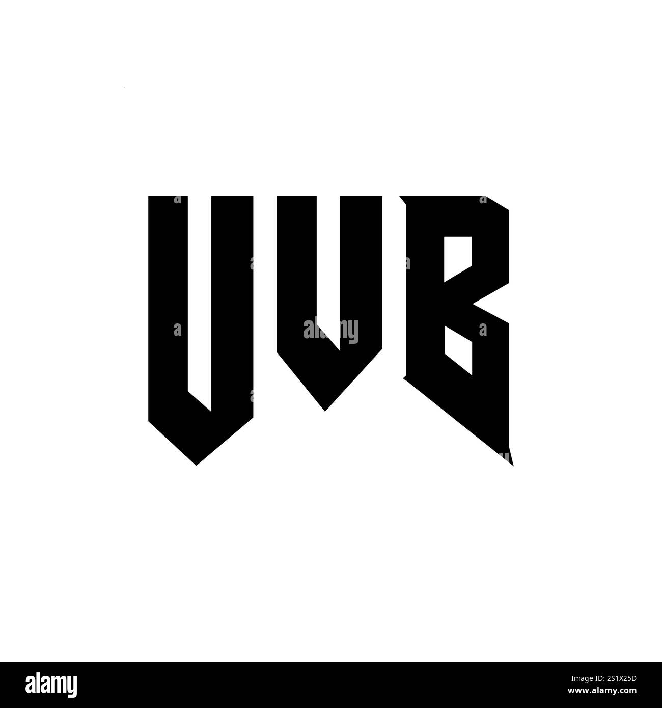 UVB letter logo design for technology company. UVB logo design black ...
