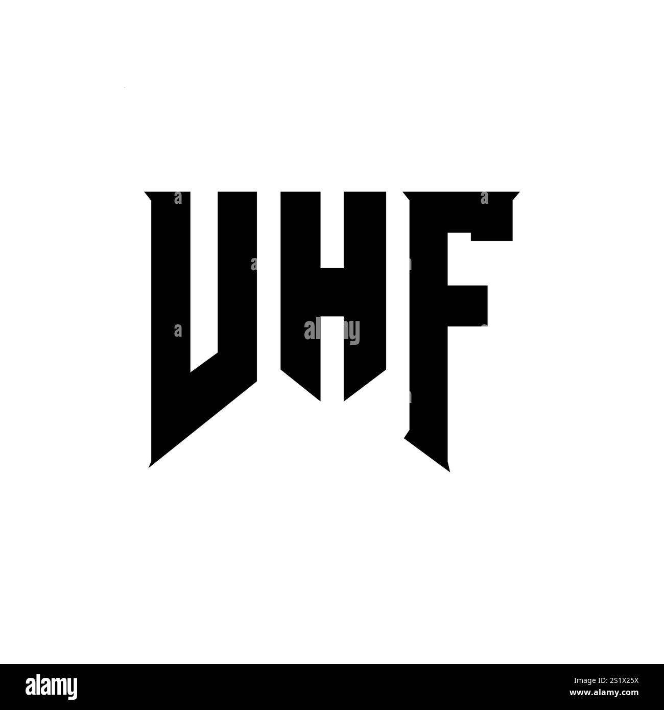 VHF letter logo design for technology company. VHF logo design black ...