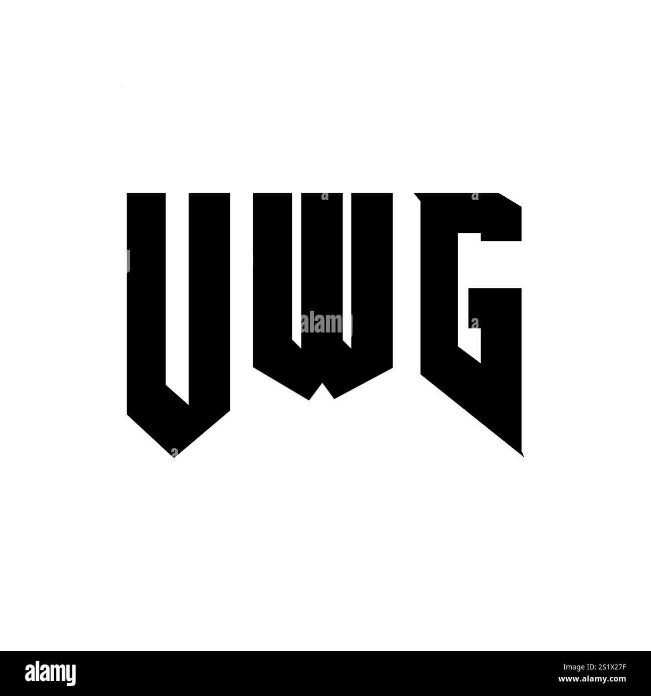 UWG letter logo design for technology company. UWG logo design black ...