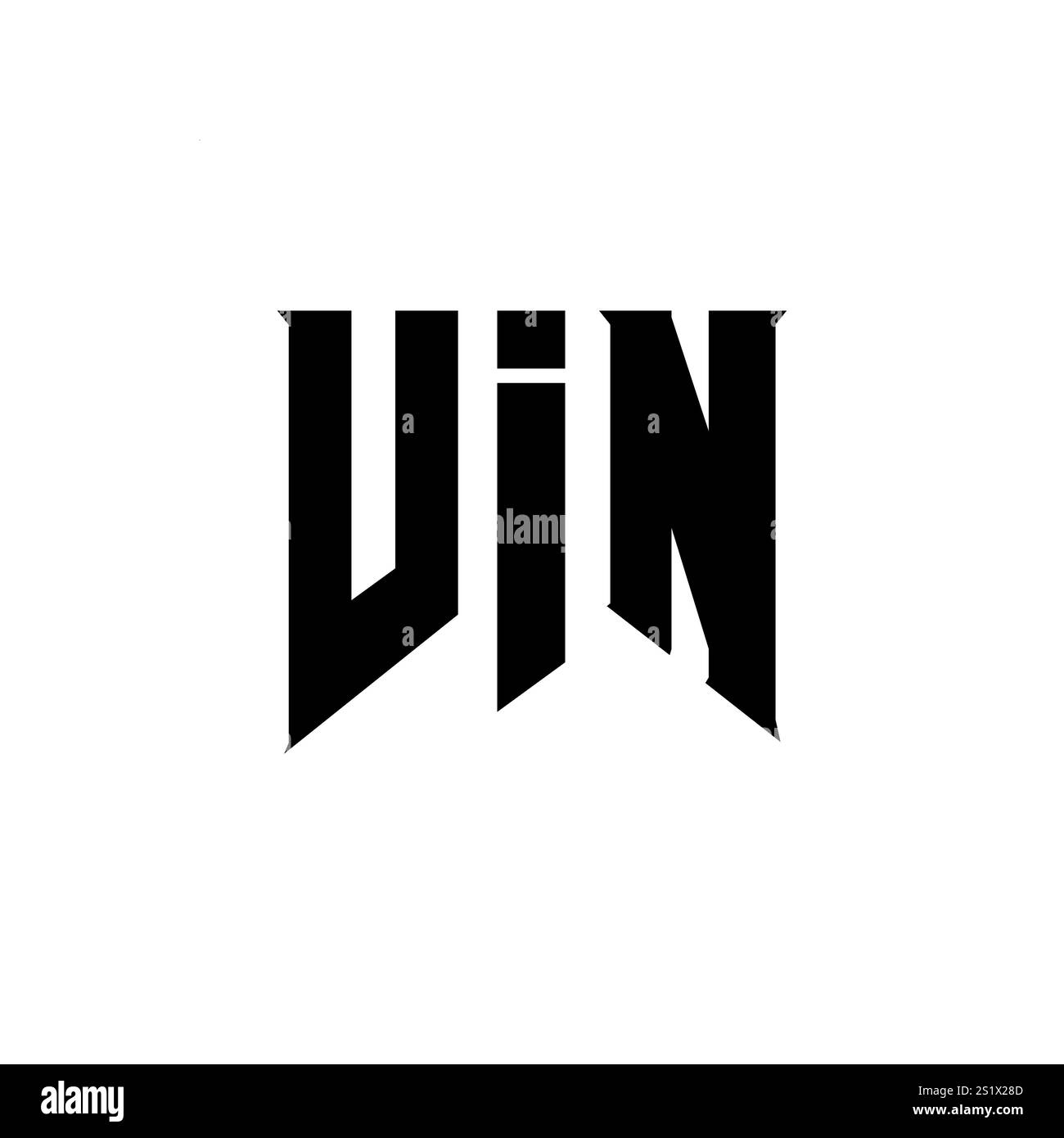 VIN letter logo design for technology company. VIN logo design black ...