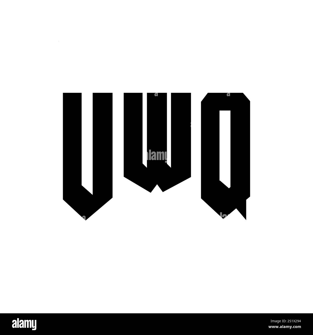 UWQ letter logo design for technology company. UWQ logo design black ...