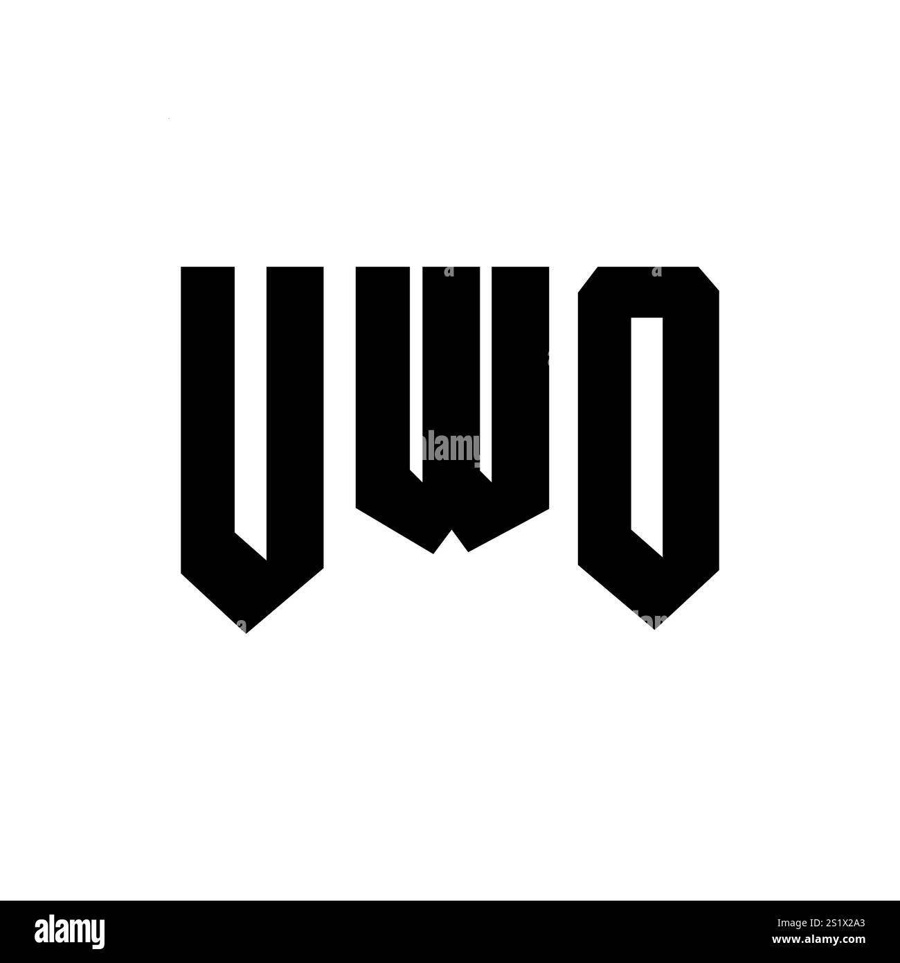 UWO letter logo design for technology company. UWO logo design black ...